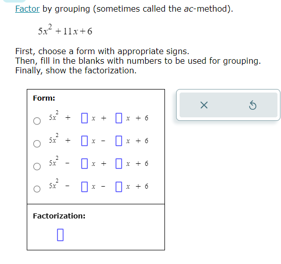 Solved Factor by grouping (sometimes called the | Chegg.com