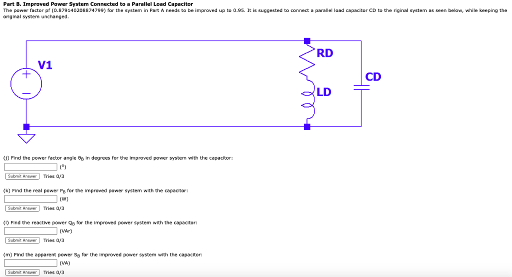 Solved Part B. Improved Power System Connected to a Parallel | Chegg.com