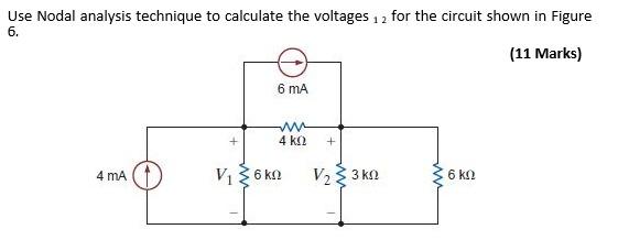 Solved Use Nodal analysis technique to calculate the | Chegg.com