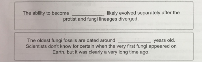 Solved The ability to become likely evolved separately after | Chegg.com