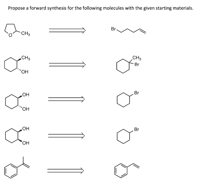 Solved Propose a forward synthesis for the following | Chegg.com
