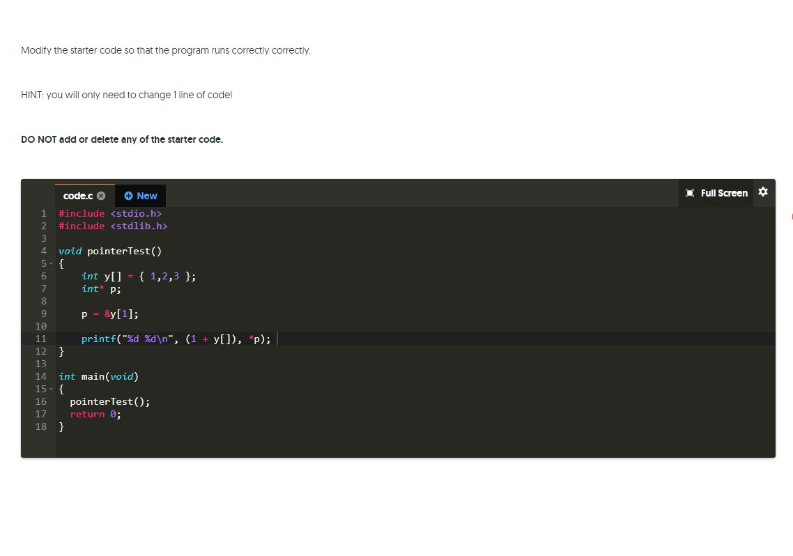 Solved Modify the starter code so that the program runs | Chegg.com