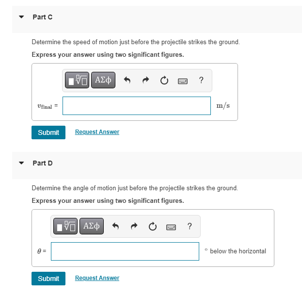 Solved Exactly 2.8 s after a projectile is fired into the | Chegg.com