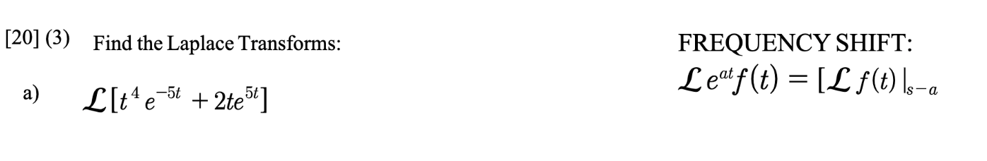 Solved Determine each of the following Laplace transform: | Chegg.com