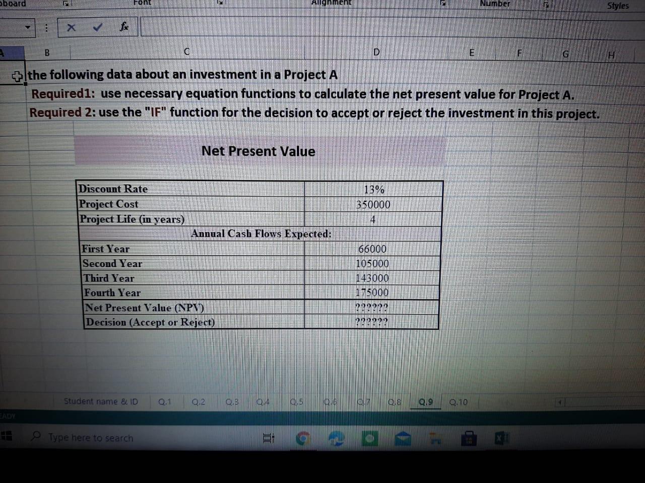 Solved 229922 board Y Font Alignment Number Styles X f B C D | Chegg.com