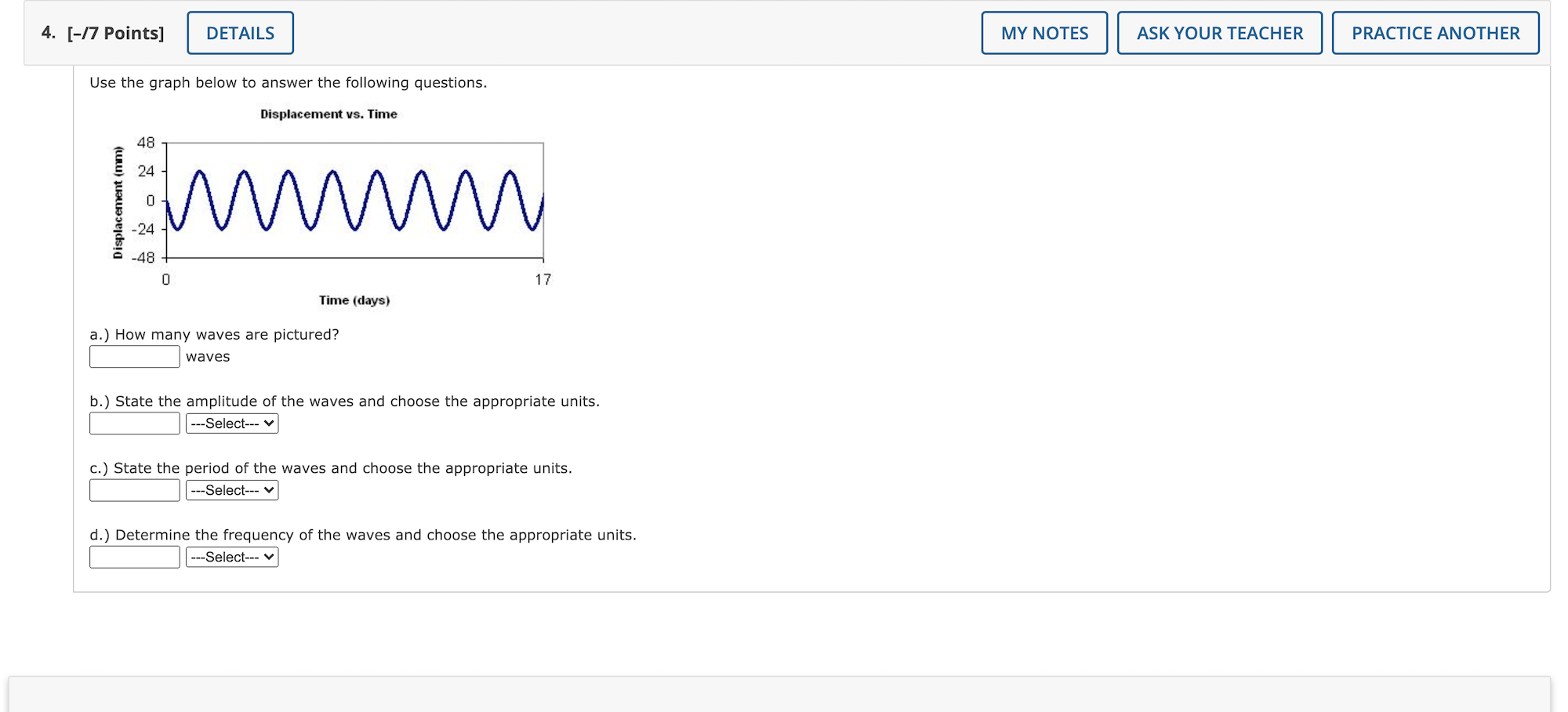 Solved 3. [-/5 Points] DETAILS MY NOTES ASK YOUR TEACHER | Chegg.com