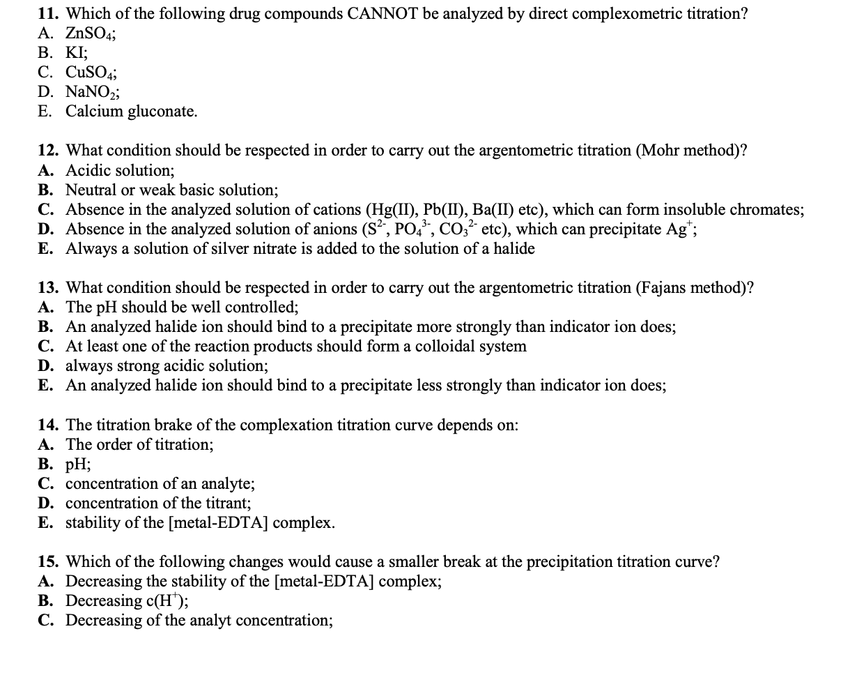 Solved 11. Which of the following drug compounds CANNOT be | Chegg.com