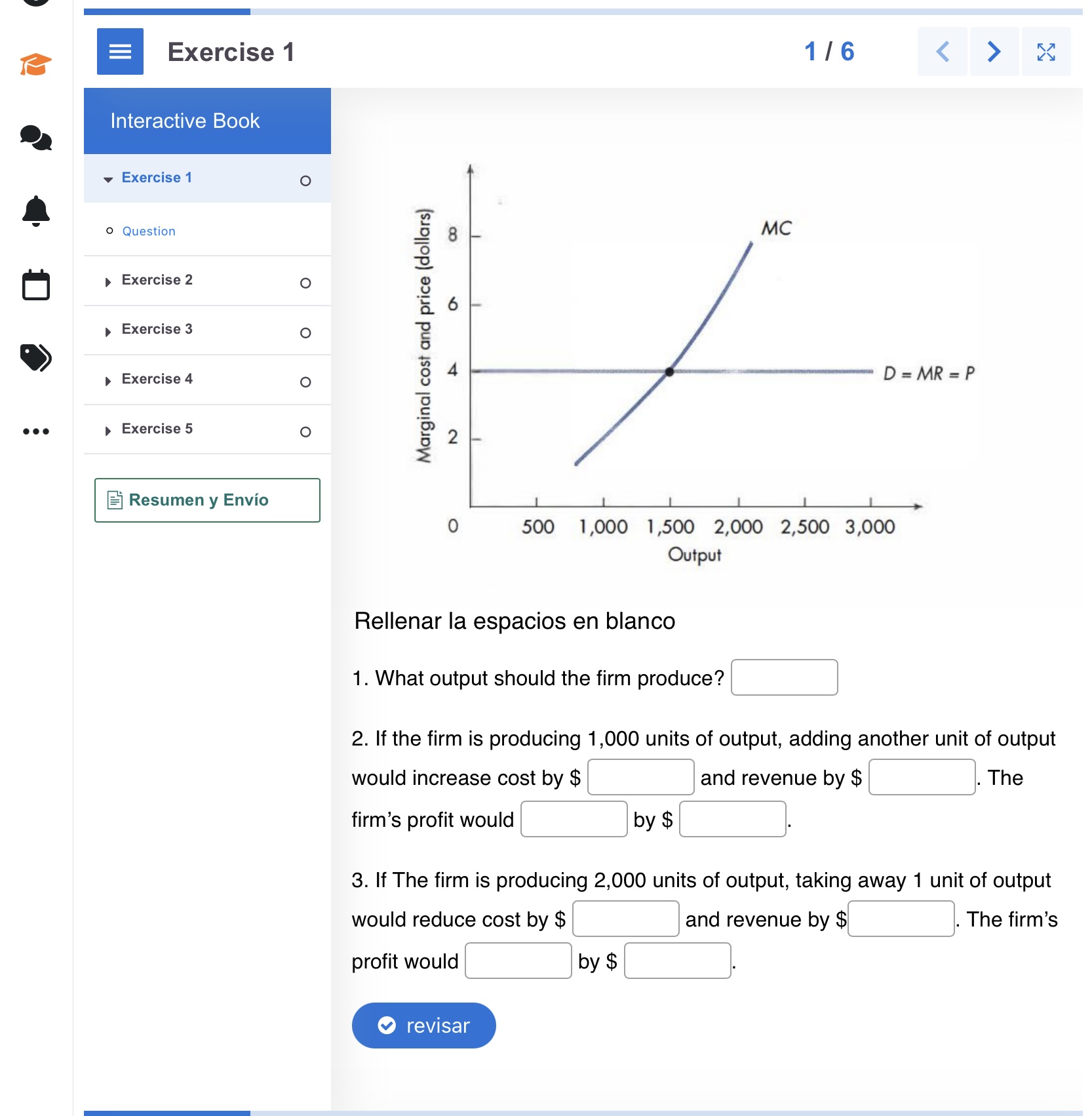 Solved Rellenar la espacios en blanco 1. What output should | Chegg.com