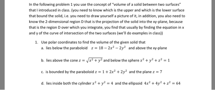 Solved In the following problem 1 you use the concept of | Chegg.com