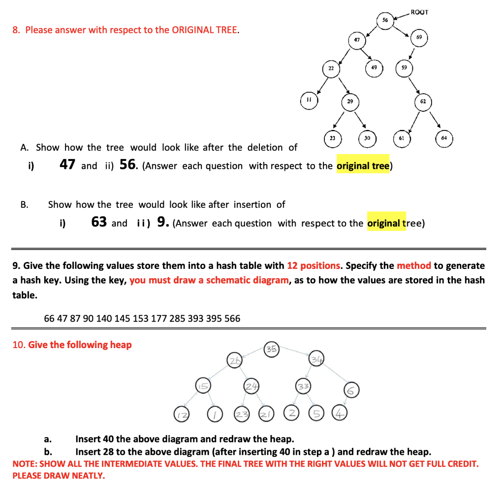 Solved ROOT 8. Please answer with respect to the ORIGINAL | Chegg.com