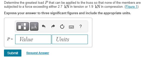 Solved Determine The Greatest Load P That Can Be Applied To
