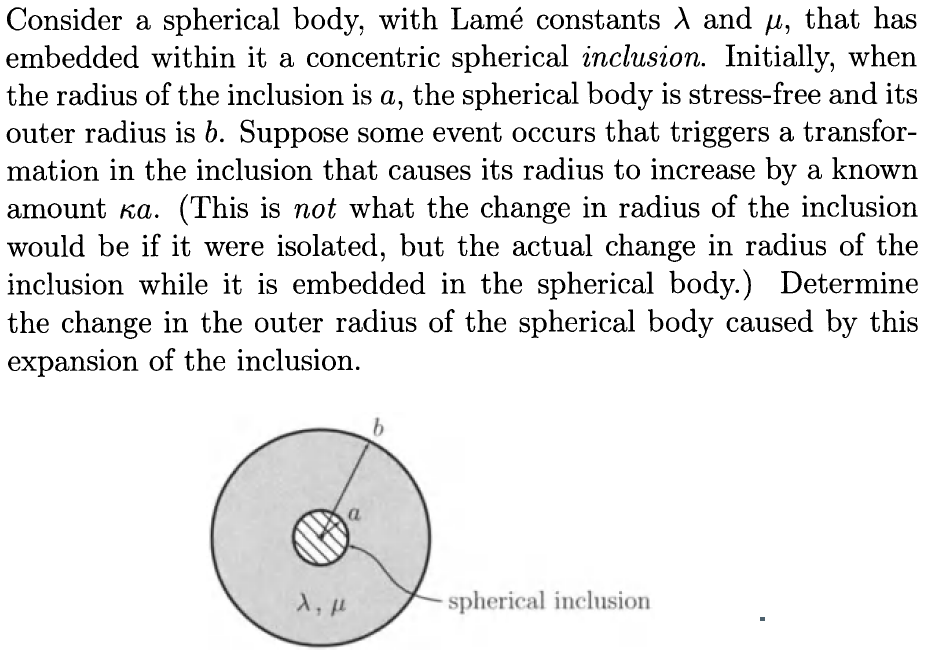 Solved Consider a spherical body, with Lamé constants , and | Chegg.com