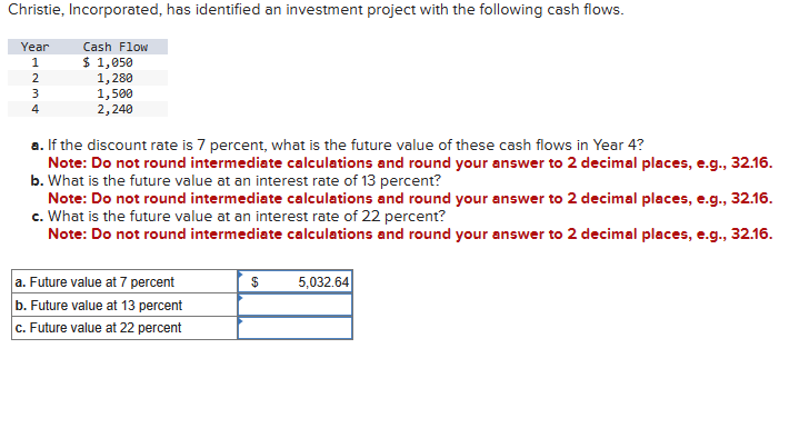 Solved a. If the discount rate is 7 percent, what is the | Chegg.com