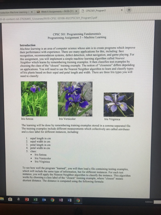 Solved Week 6 Assignments-FA18-CE × D CPSCS01-Progam3 | Chegg.com