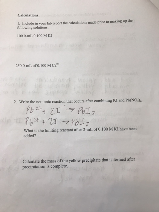 Solved Calculations: 1. Include in your lab report the | Chegg.com
