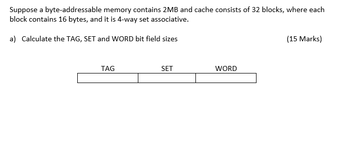 Solved Suppose a byte-addressable memory contains 2MB and | Chegg.com