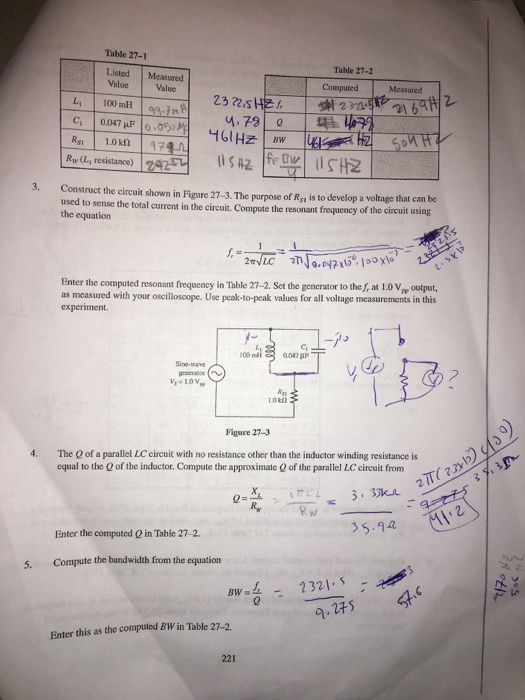 Solved Parallel Resonance READING Text, Sections 13-5 | Chegg.com