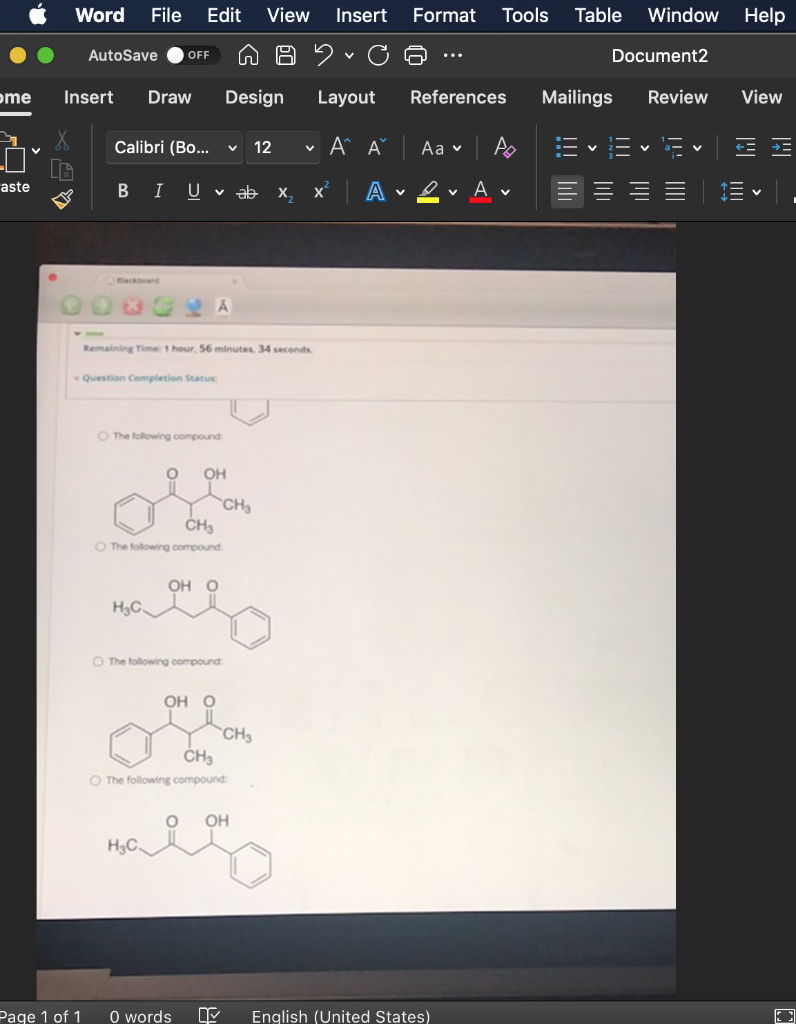 Solved Word File Edit View Insert Format Tools Table Window | Chegg.com