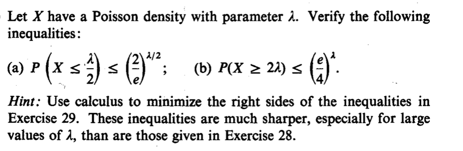 Solved Let X have a Poisson density with parameter λ. Verify | Chegg.com