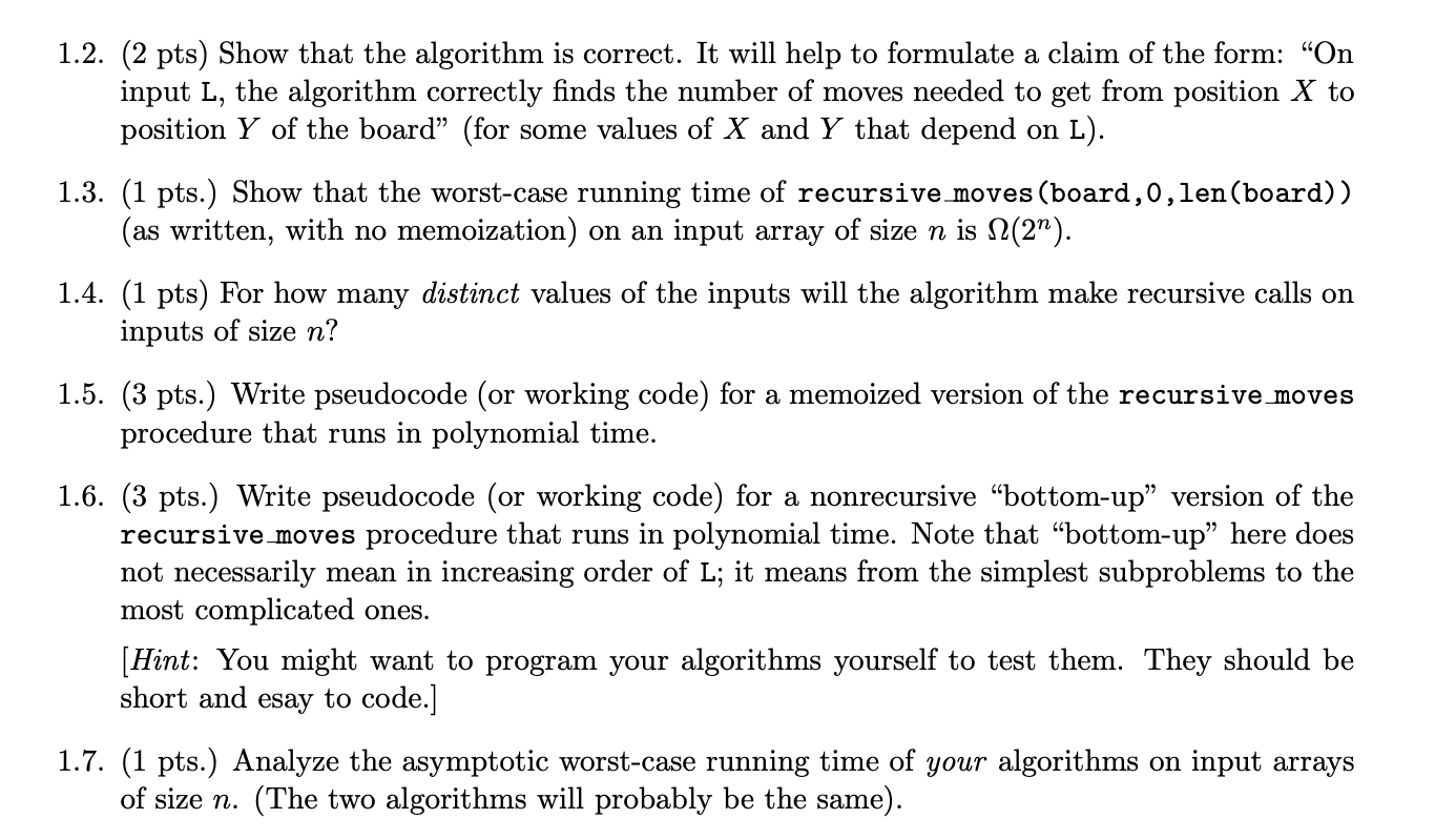 Problem 1 12 Pts Recursion Vs Memoization You Are 9278