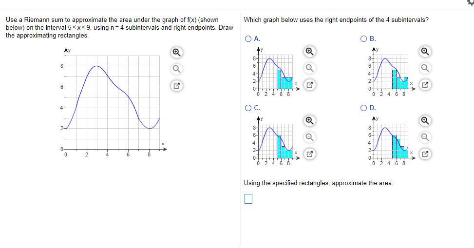 Solved Which graph below uses the right endpoints of the 4 | Chegg.com