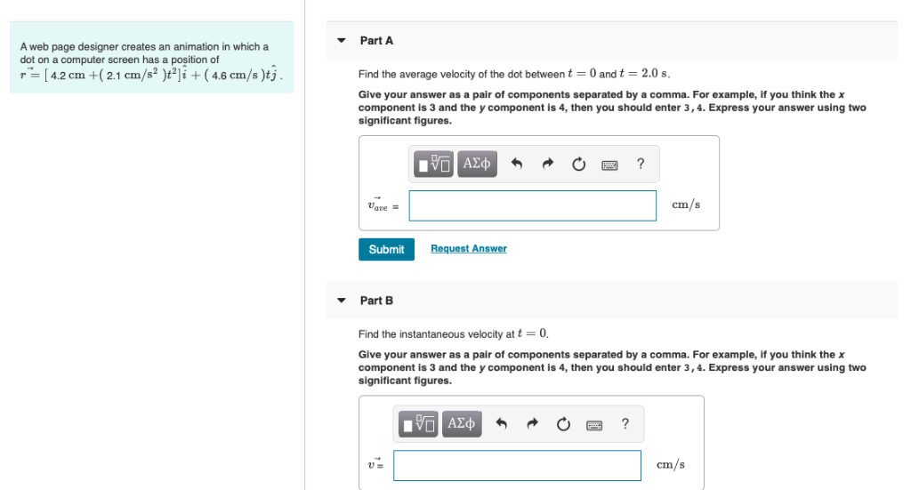 Solved Part A A web page designer creates an animation in | Chegg.com