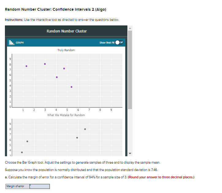 Solved Random Number Cluster: Confldence Intervals 2 (Algo) | Chegg.com