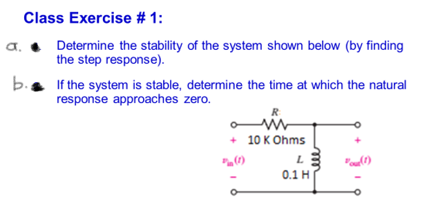 Solved Determine stability through Step response. If it is | Chegg.com