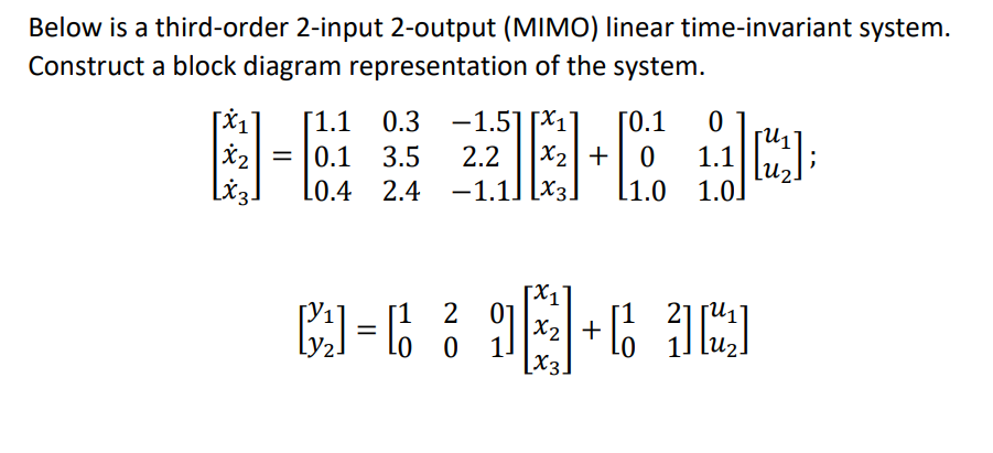 Solved 1) Derive the state variable model for the system | Chegg.com