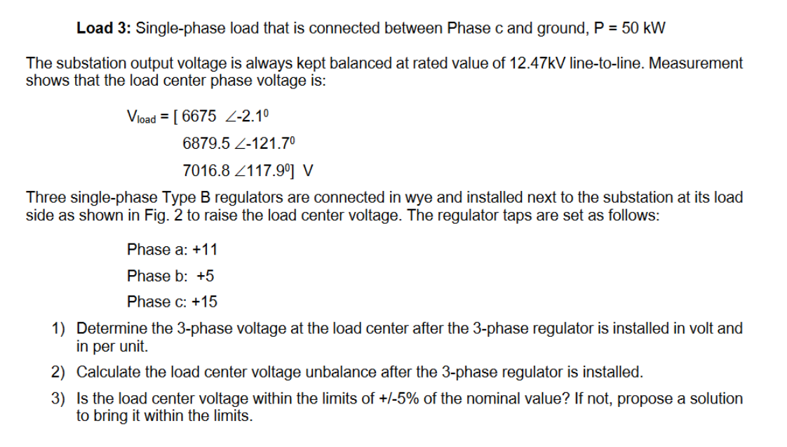 Consider a 3-phase substation serving a 3-phase | Chegg.com