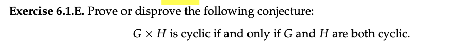 Solved Prove or disprove the following conjecture: G × H is | Chegg.com