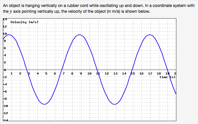 Solved An object is hanging vertically on a rubber cord | Chegg.com