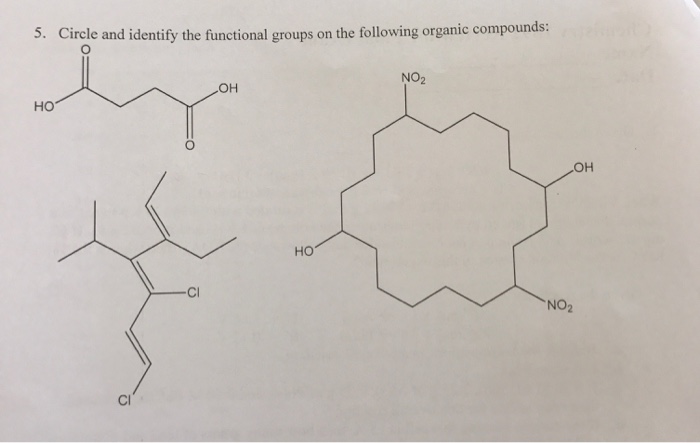 Solved Circle and identify the functional groups on the | Chegg.com