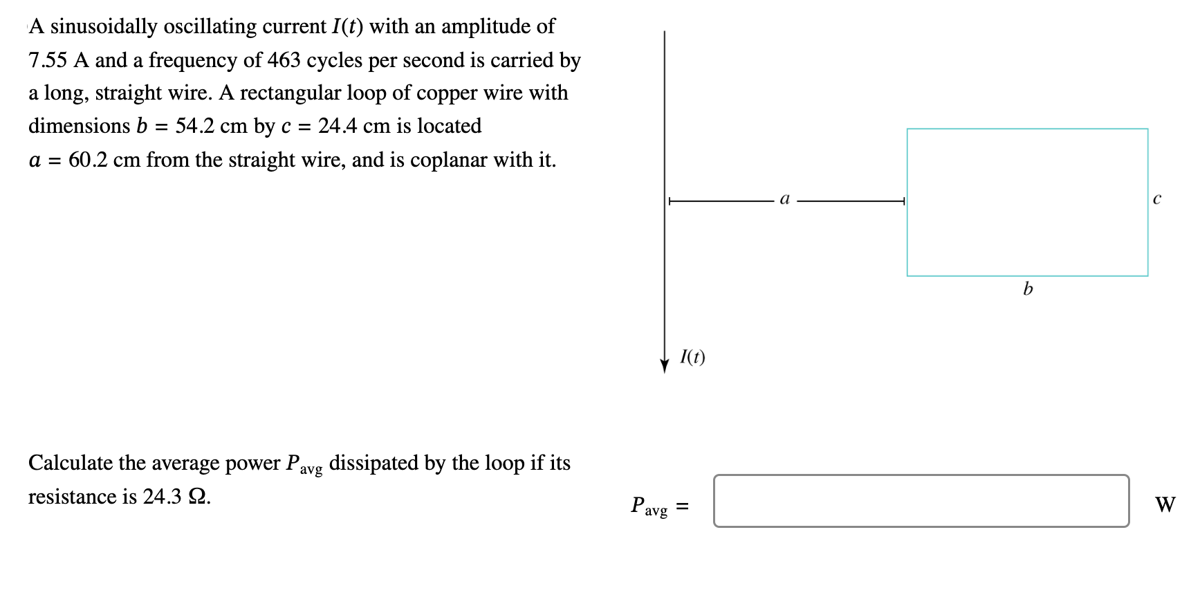 Solved A sinusoidally oscillating current I(t) ﻿with an | Chegg.com