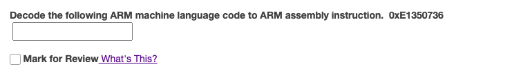 Solved Encode the following ARM assembly instruction to ARM | Chegg.com