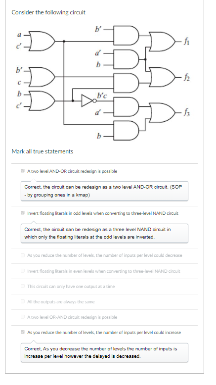 Solved Consider the following circuit Mark all true | Chegg.com