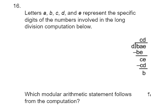 Solved 16. Letters a,b,c,d, and e represent the specific | Chegg.com