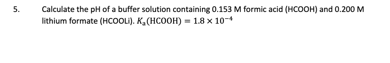 Solved Calculate the pH of ﻿a buffer solution containing | Chegg.com