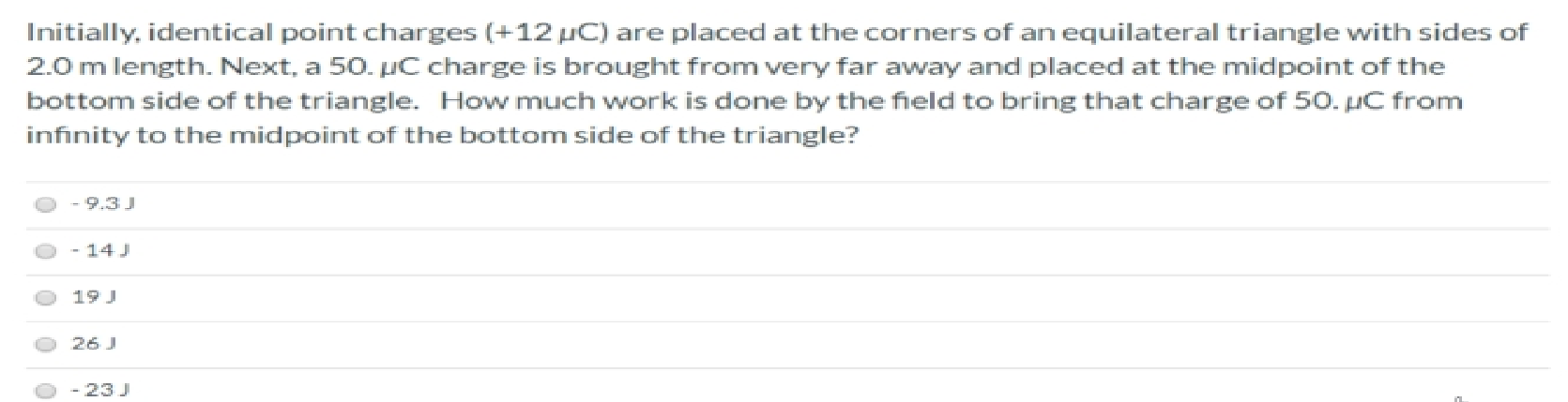 Solved Initially, identical point charges (+12 UC) are | Chegg.com
