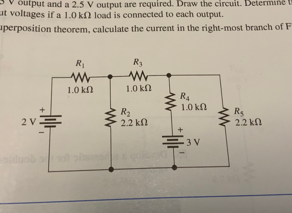 Solved Using the superposition theorem, calculate the | Chegg.com