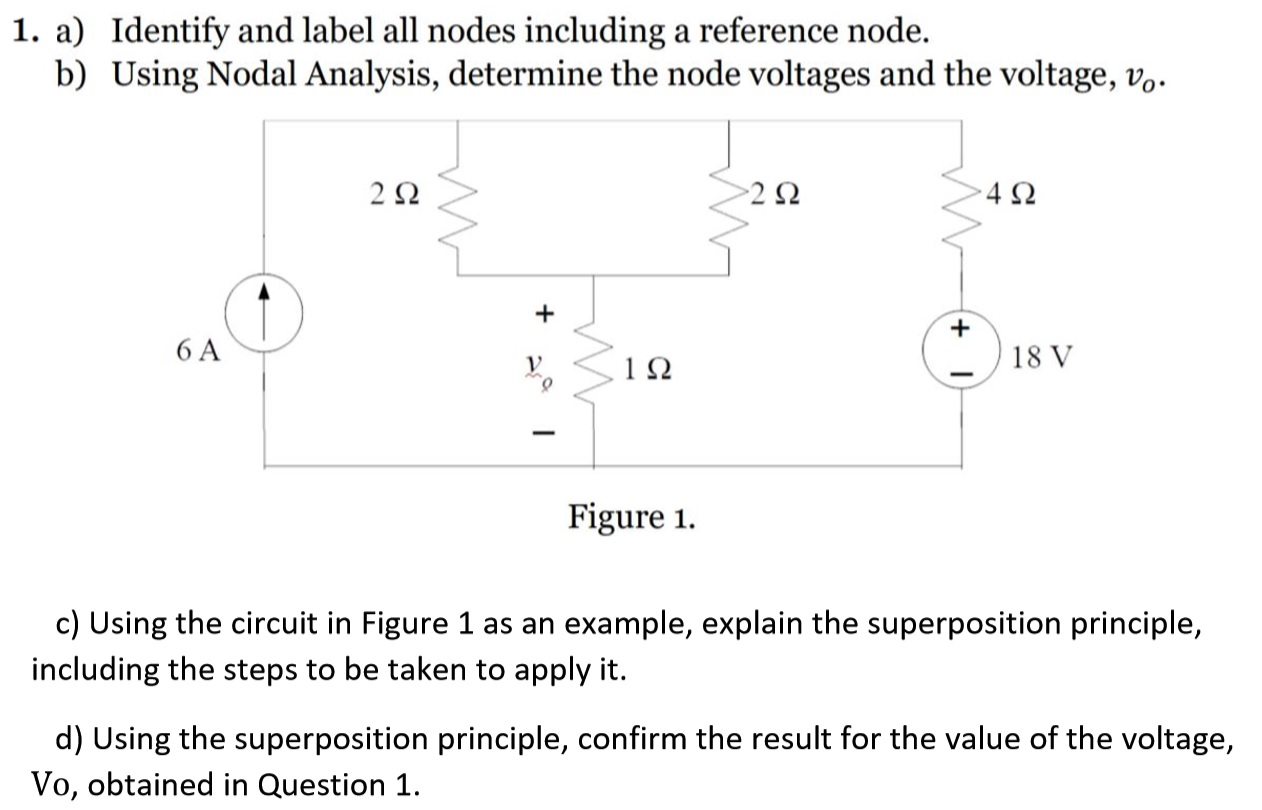 Solved 1. a) Identify and label all nodes including a | Chegg.com