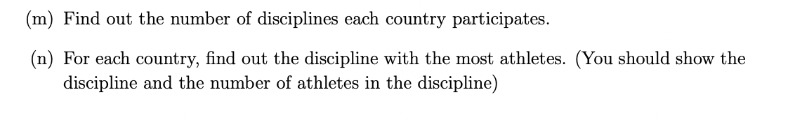 Solved Tokyo Olympics Dataset For this assignment, we will | Chegg.com