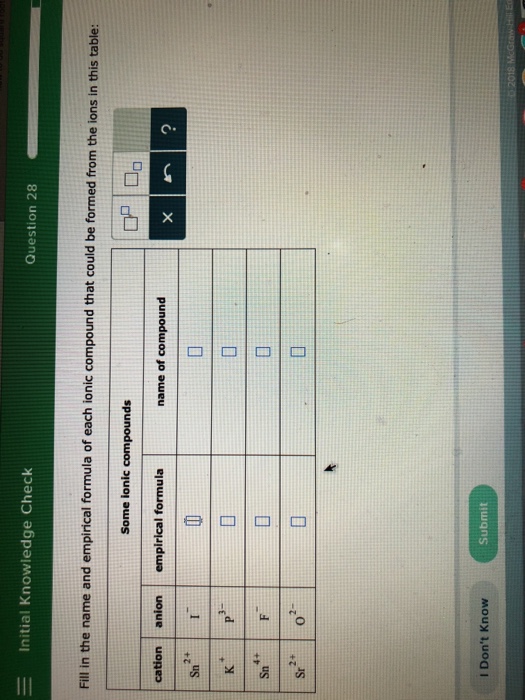 Solved = Initial Knowledge Check Question 28 Fill in the | Chegg.com