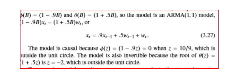 Consider the ARMA(1,1) model discussed in Example | Chegg.com