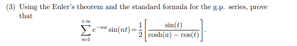 Solved Using the Euler's theorem and the standard formula | Chegg.com