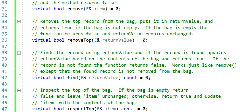 Solved Use the bag ADT provided to create an array-based | Chegg.com