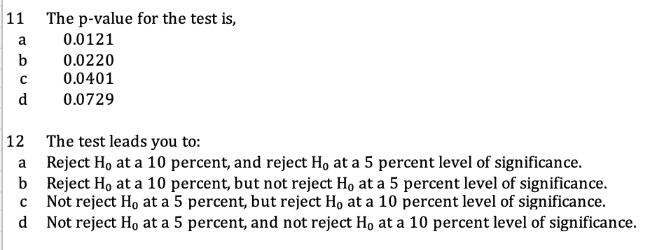 Solved Questions 8-12 are related to the following: Consider | Chegg.com