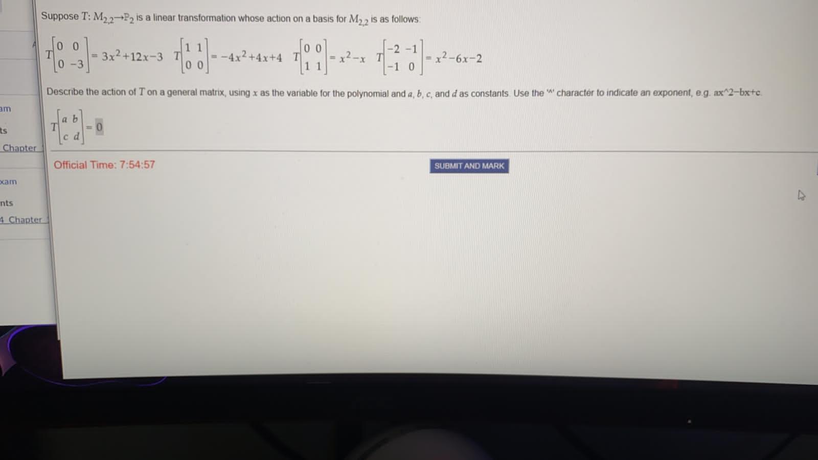 Solved Suppose T:M22-+P2 is a linear transformation whose | Chegg.com