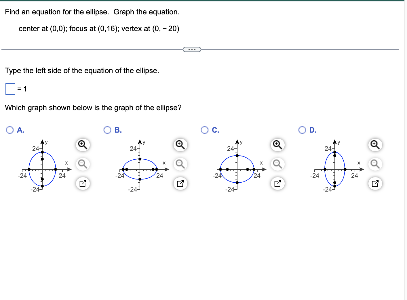 Solved Find an equation for the ellipse. Graph the | Chegg.com