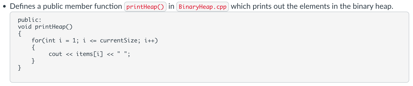 Solved Implement The Binaryheap Adt In A File Binaryheapcpp 7333